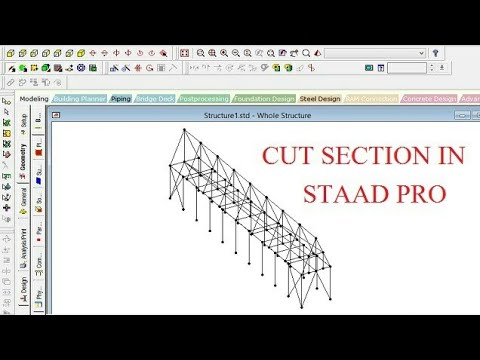 #Cut section in staad pro#cut Section remove to particular area in staad pro#cut Section staad ...