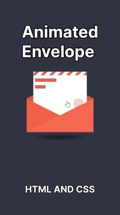 Animated Envelope using Html and Css. Comment Source to get the link of source code - YouTube
