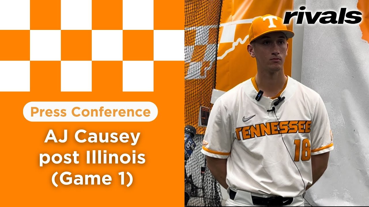 Tennessee baseball’s AJ Causey recaps Game 1 win over Illinois - YouTube