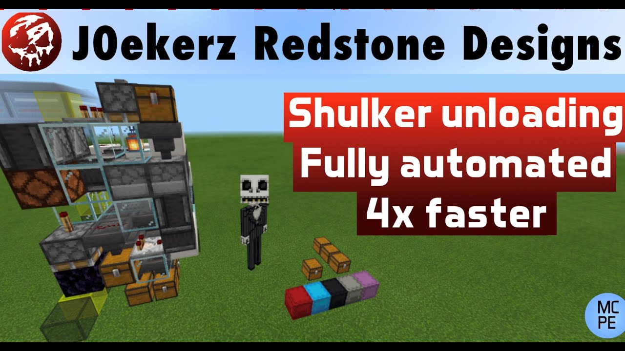 Shulker Unloading 4x Faster Fully Automated Minecraft Bedrock - YouTube