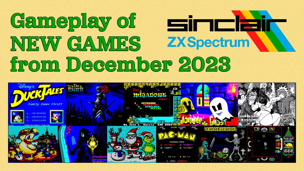 Gameplay of New ZX Spectrum games from December 2023 - YouTube