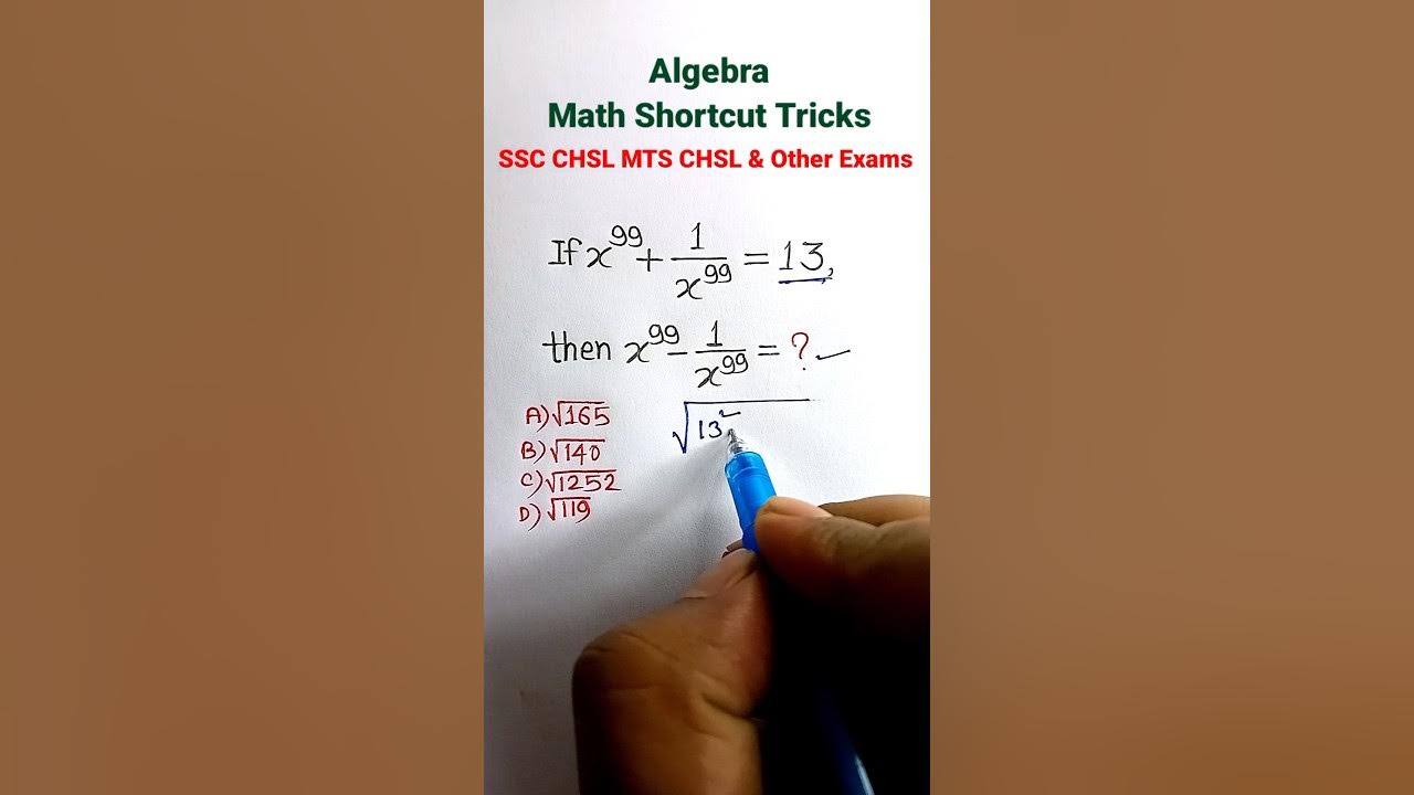 Algebra Shortcuts/ Tricks / Solutions|| Algebra Tricks| Math for SSC ...