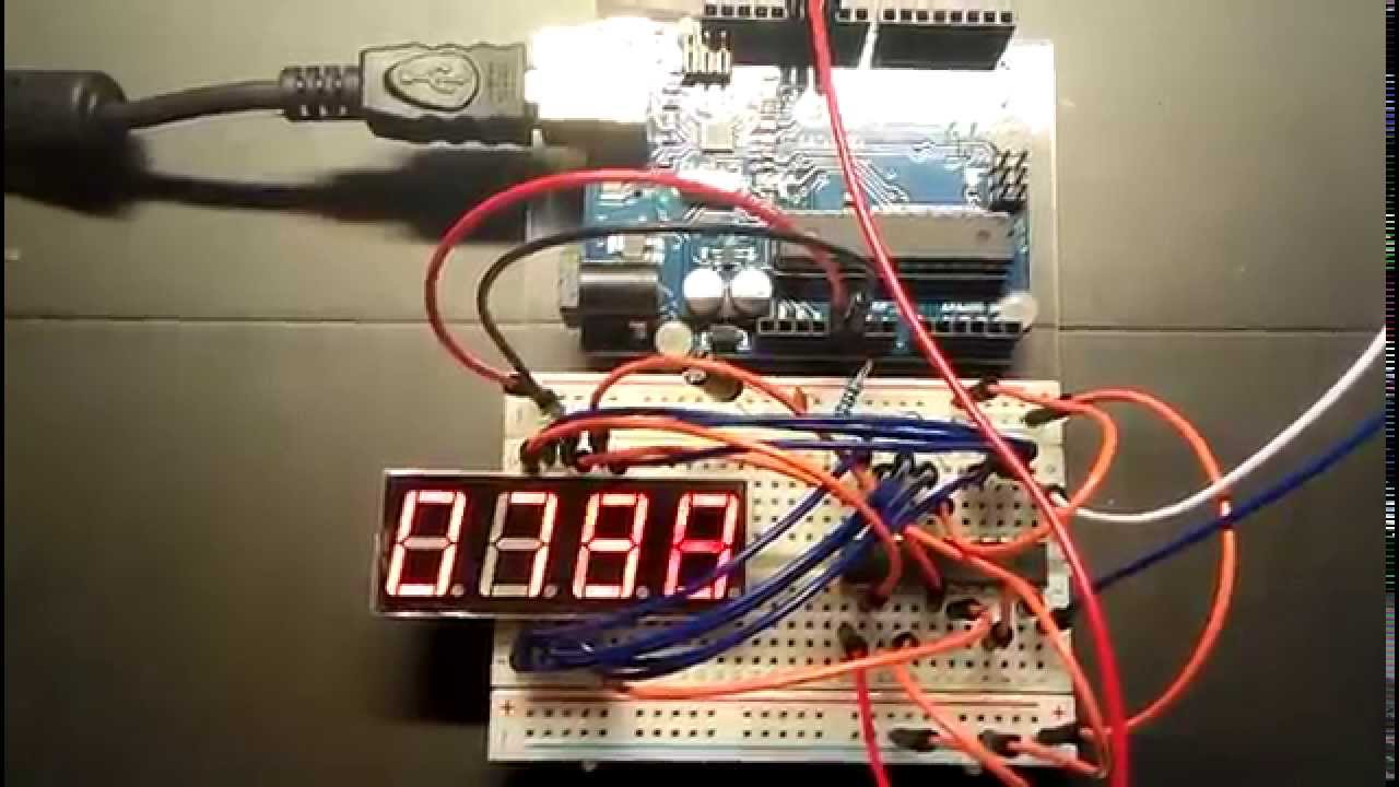 Arduino 四位數七段顯示器 0000~9999 顯示 Youtube