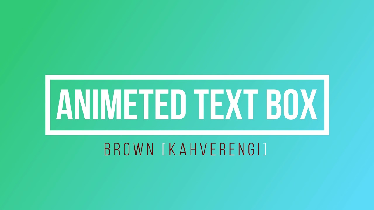 Animated Brown Text Box [Green Screen] (#3) - YouTube