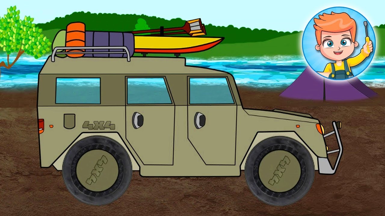 PUZZLE cu Masini - Vehiculul de Teren cu Tractiune pe 4 Roti - YouTube