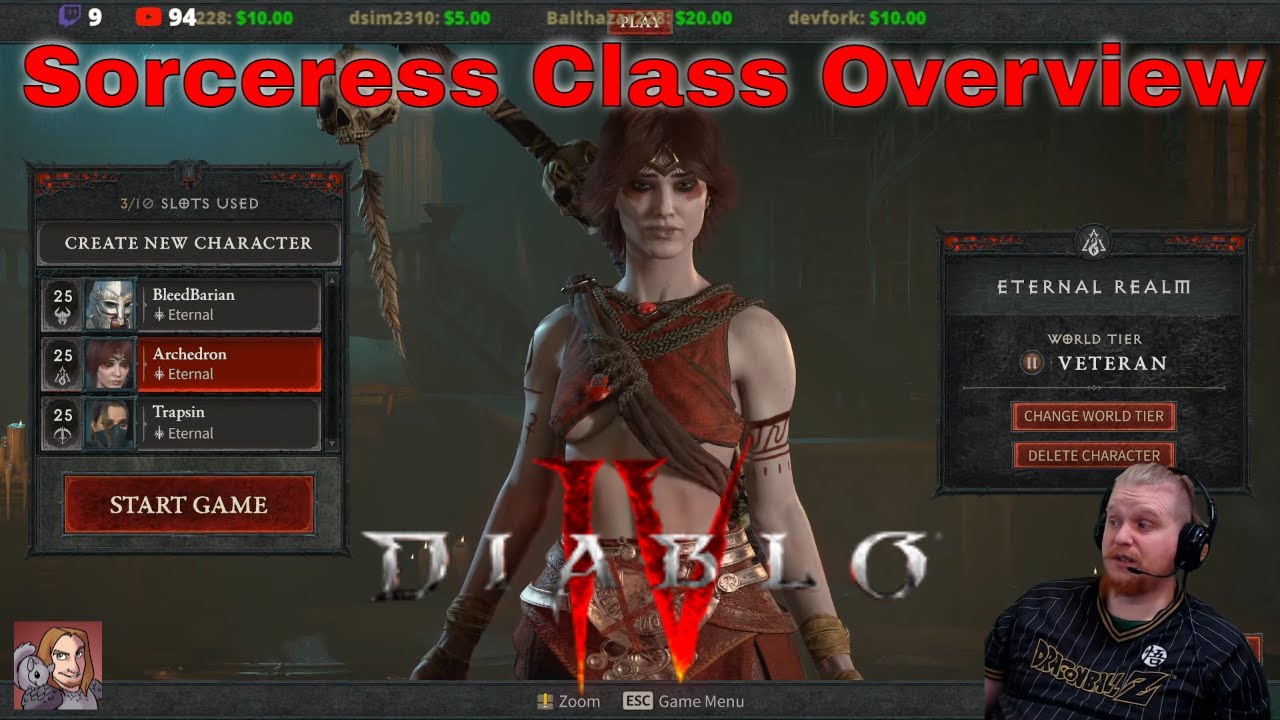 Diablo IV Class Overview - The Sorceress (The Master of Fire, Ice ...