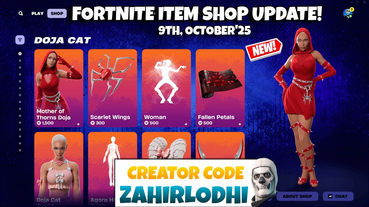 *NEW* DOJA CAT BUNDLE & PPAP EMOTE! Fortnite Item Shop [9th October ...