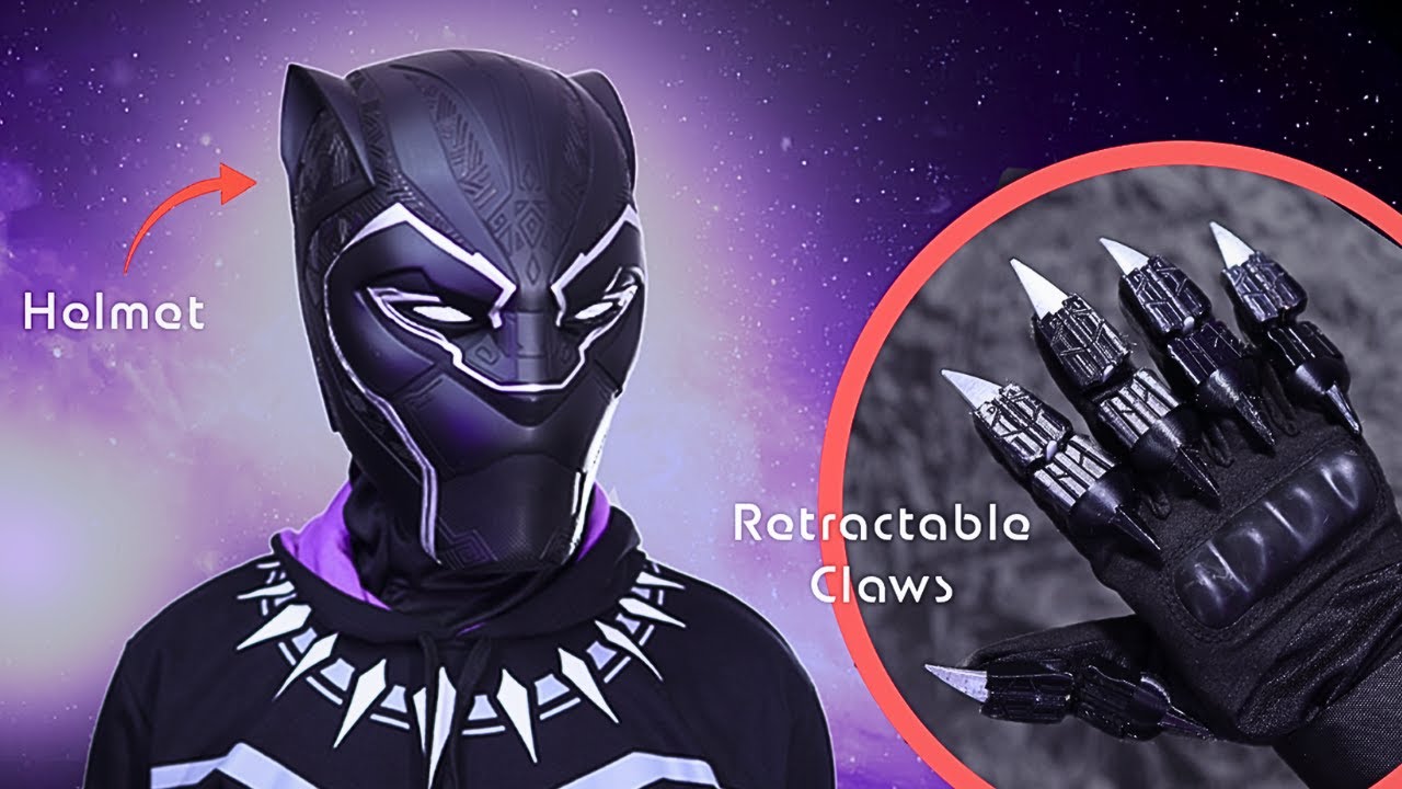 I Built Real Black Panther Helmet with Retractable Claws! - YouTube