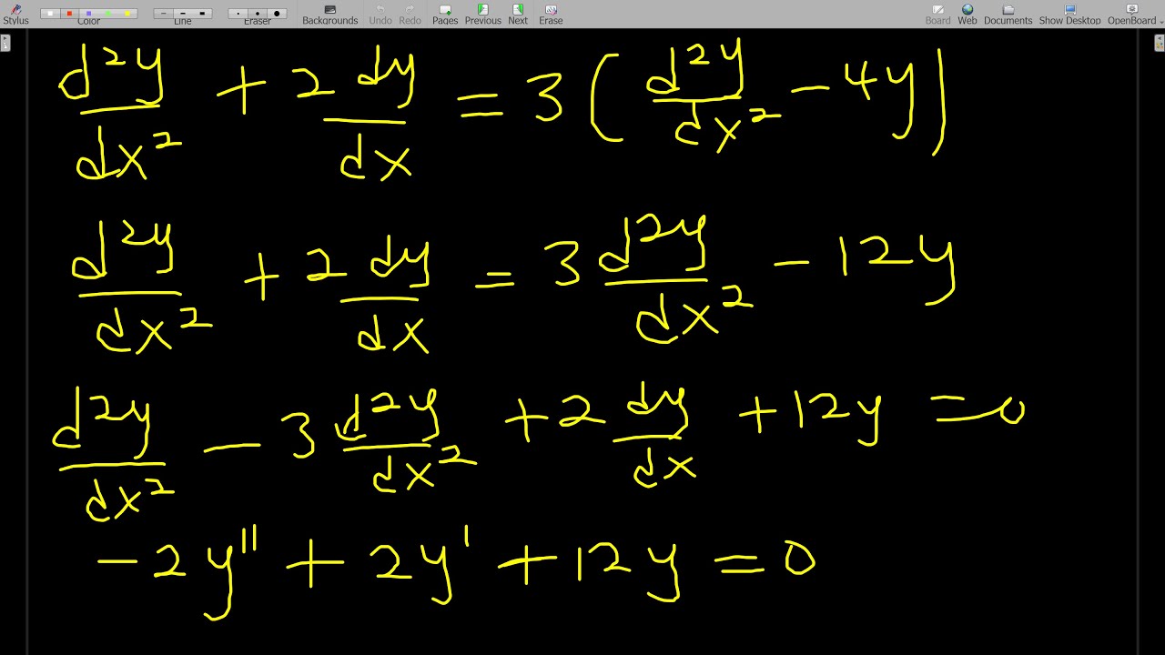 Determining the differential equation given its general solution - YouTube
