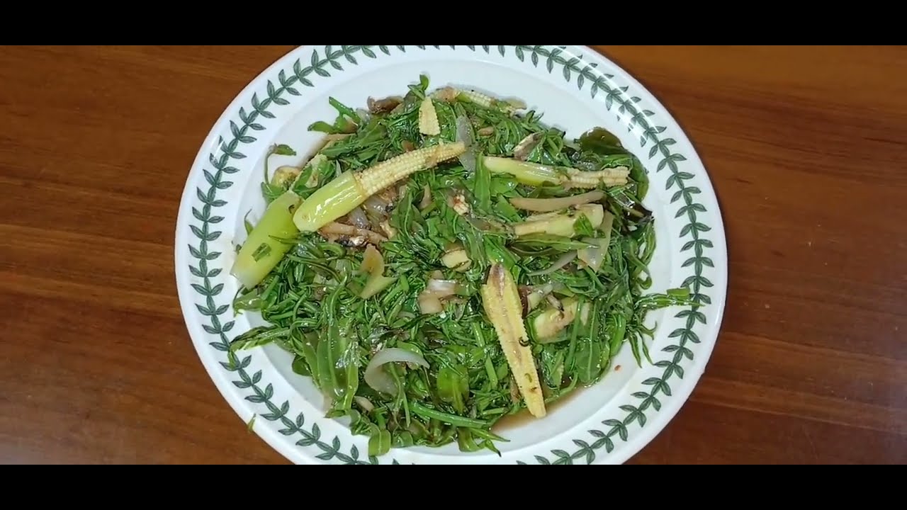 Paku Midin Goreng Sambal Belacan. - YouTube