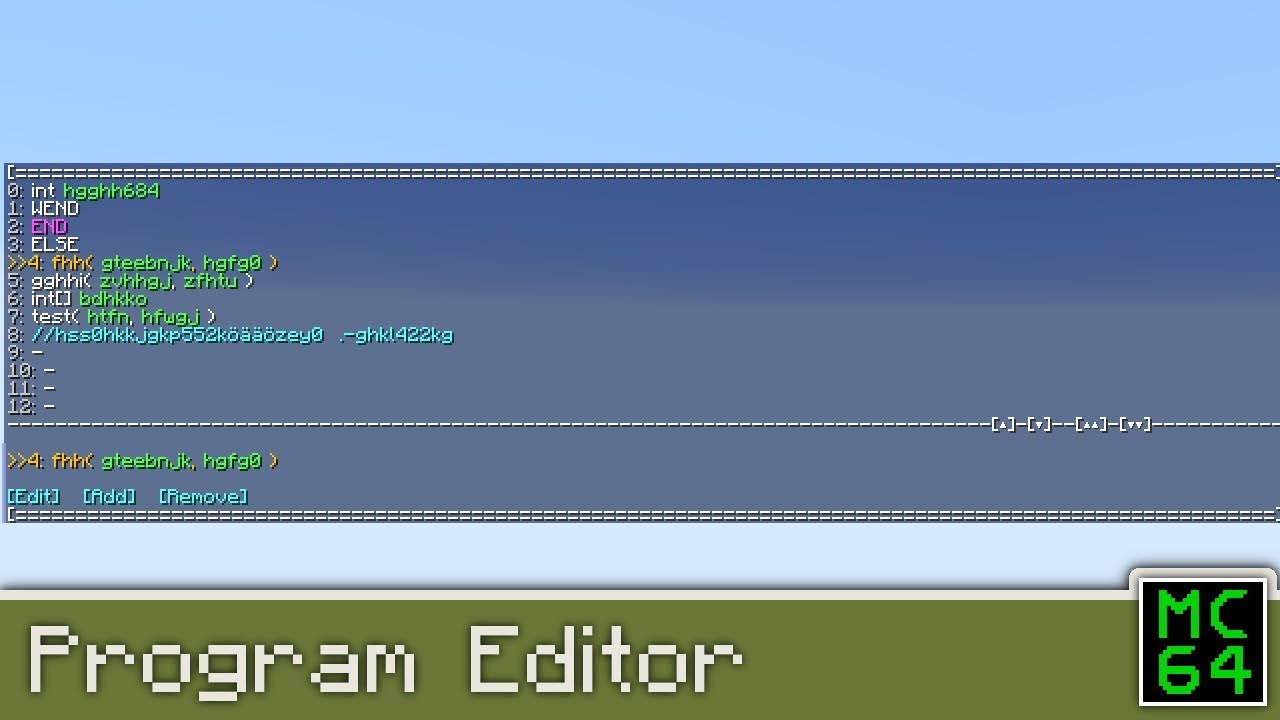 MC64 computer | program editor (WIP) | vanilla Minecraft 1.14 [English ...