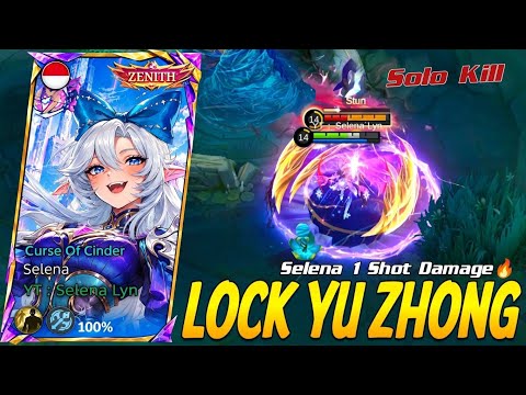 LOCK YU ZHONG WITH PERFECT ARROW! SELENA FULL DAMAGE BUILD | MLBB