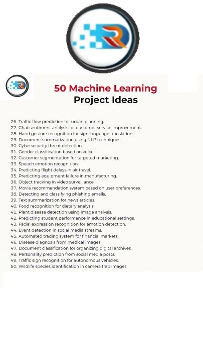 50 Machine learning Project Ideas #shortsvideo #shorts #ml - YouTube