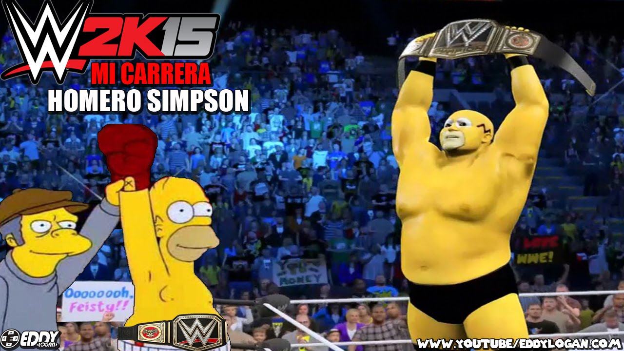 Homero Simpson "Gana el TITULO de la WWE" - Parte Final T_T - YouTube