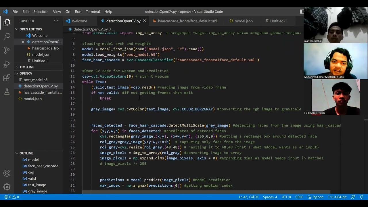 Deteksi ekspresi wajah dengan menggunakan OpenCV Python - YouTube