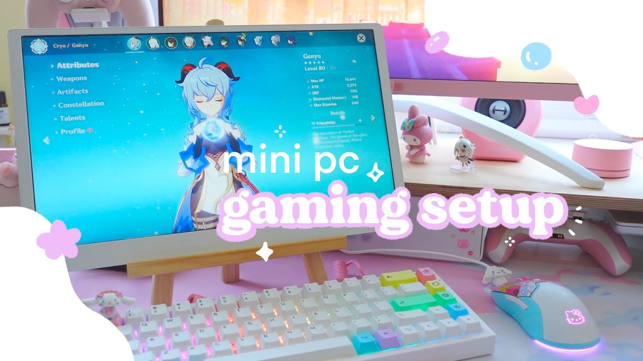 🍧 a cozy and kinda cute mini pc gaming setup | feat. the GEEKOM mini ...