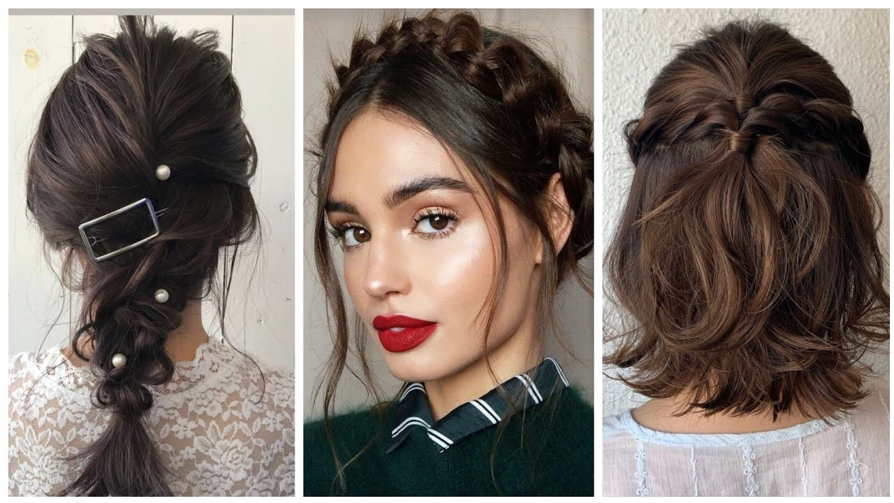 تسريحات شعر قصير للعيد روووعة سهلة و أنيقة 🥰~👑 Hairstyle Tutorials تسريحات 14 Youtube