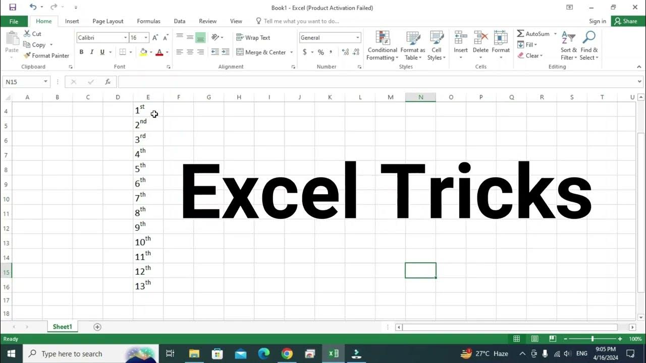 Excel Tricks | MS Excel tricks | Excel Tips and Tricks - YouTube