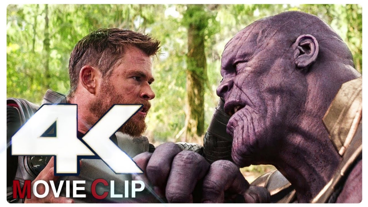 Thanos Vs Thor - Fight Scene - Thanos Snaps His Fingers - Avengers ...