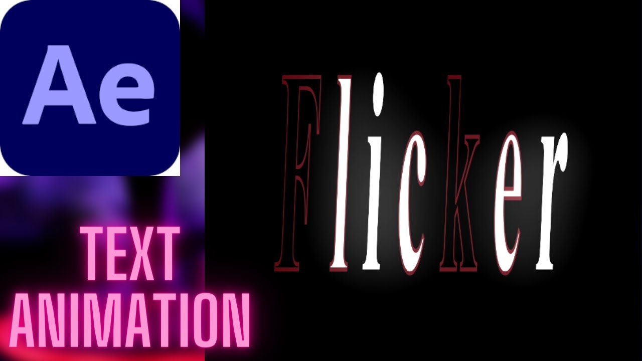 Flicker text Effect in after effect | After Effect Tutorial - YouTube