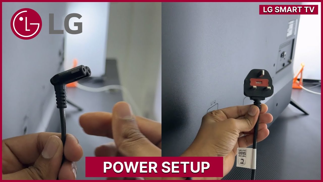 LG Smart TV: Power Setup 2-Slot Cord and Switch - YouTube