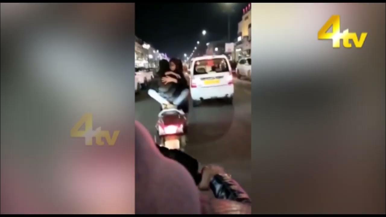 Shamelessness in Lucknow Risking life video of young man and woman Riding Scooty went viral ...