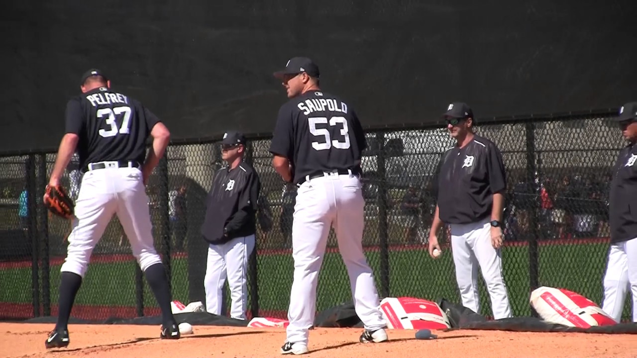 2017 Tigers Spring Training - Warwick Saupold Throws Bullpen Session ...