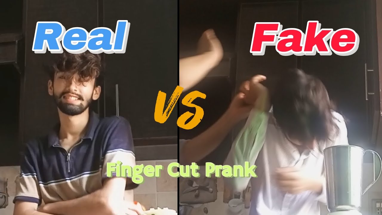 FAKE FINGER CUT PRANK | REAL vs FAKE - YouTube