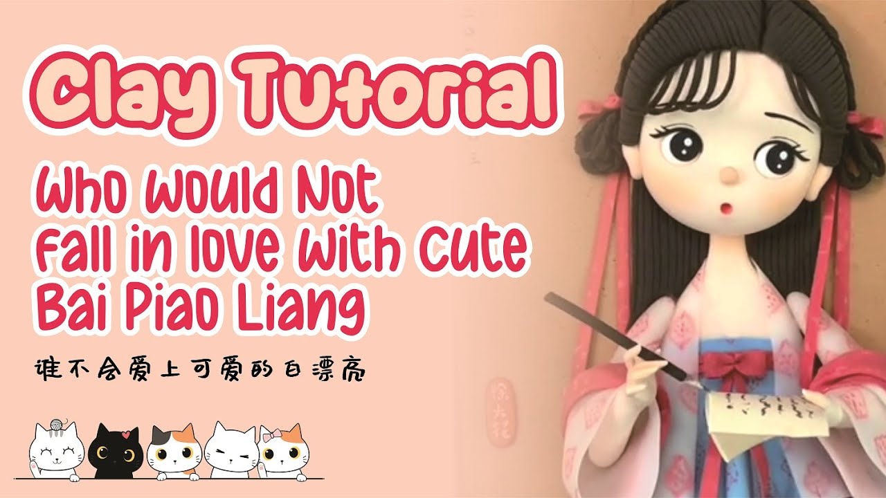 Who Would Not Fall In Love With Cute Bai Piao Liang 🖤 #clay #tutorial # ...