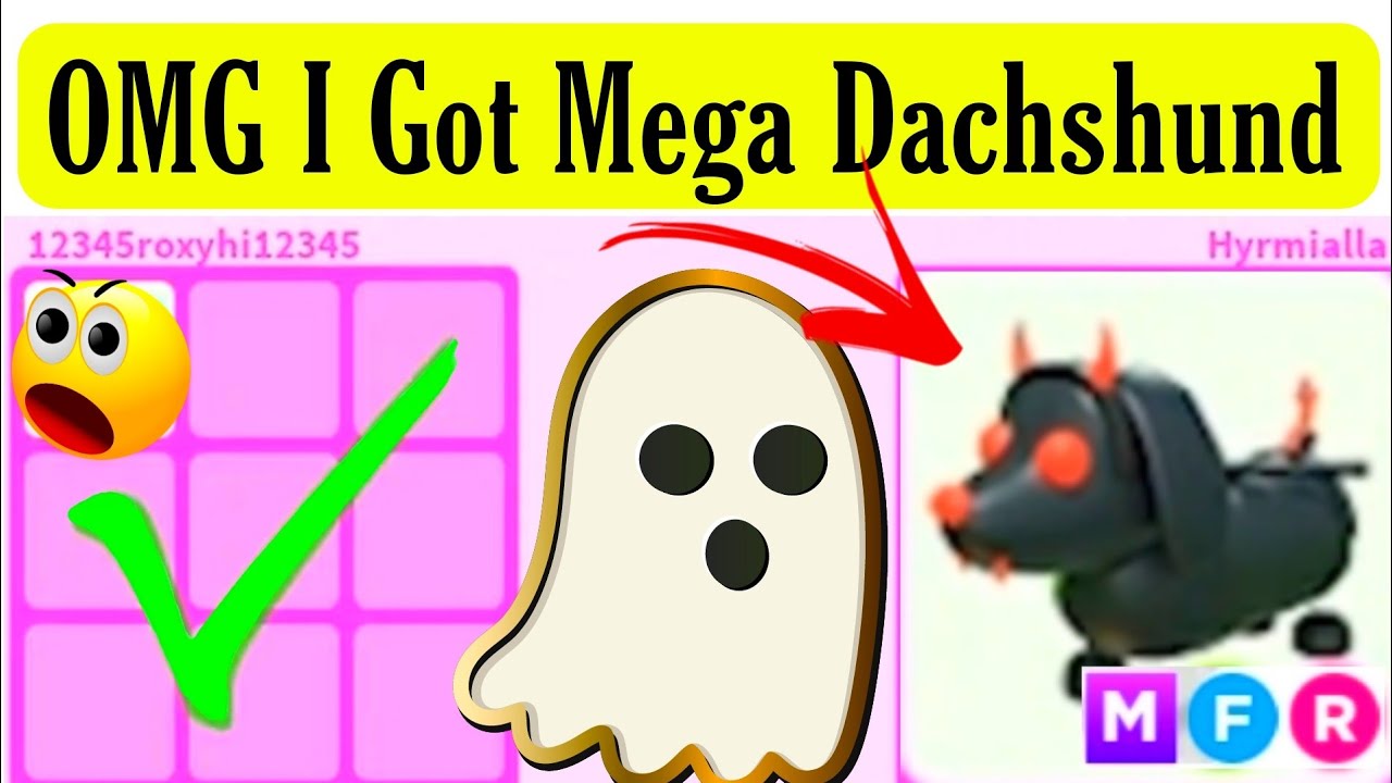 Got Mega Neon Dachshund In Adopt Me Trading - YouTube