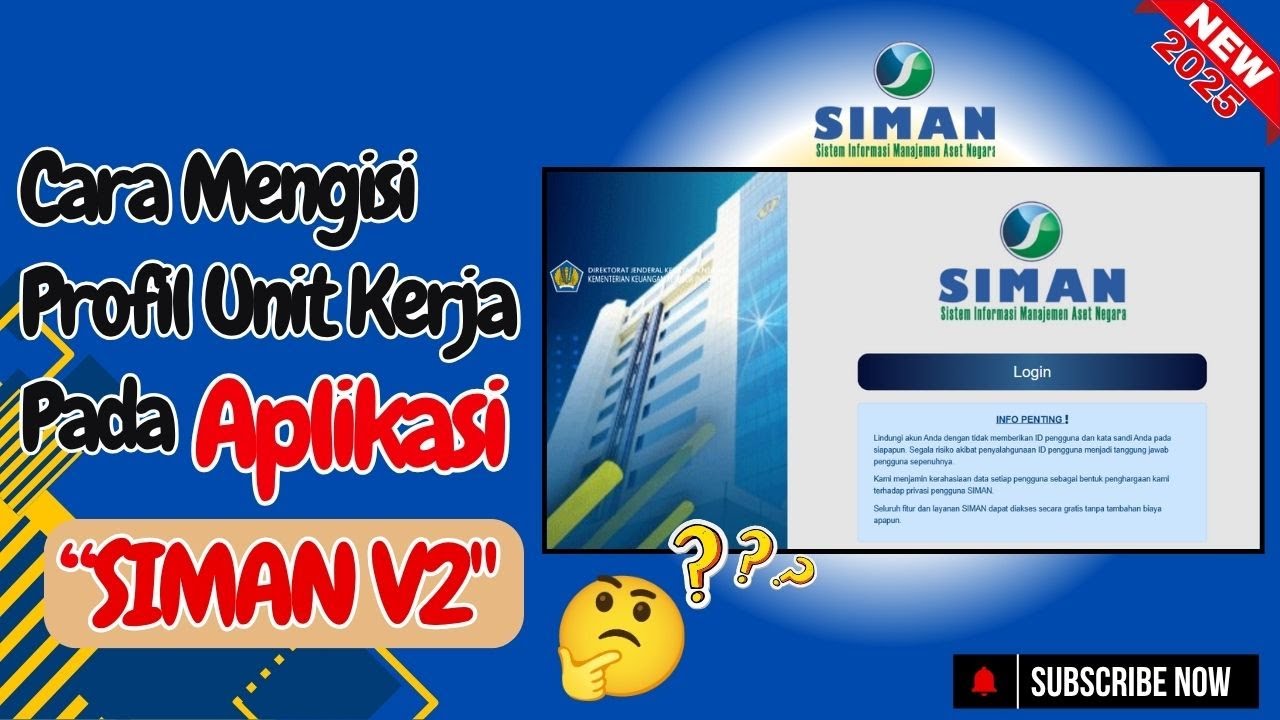 Cara Mengisi Profil Unit Kerja di Aplikasi Siman V2 - YouTube