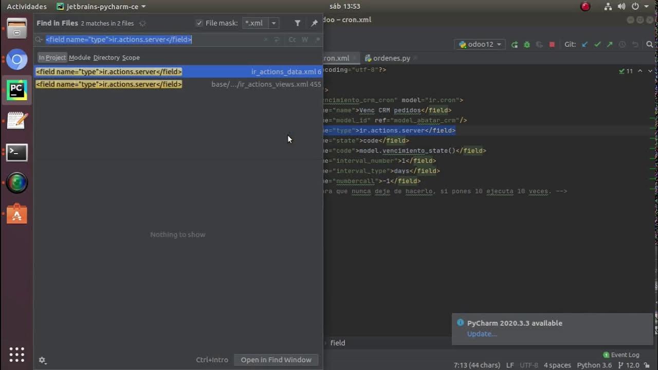 Acciones Automaticas en Odoo 12 - YouTube