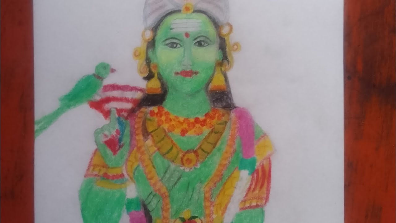madurai Meenakshi Amman colouring #art #crayons - YouTube