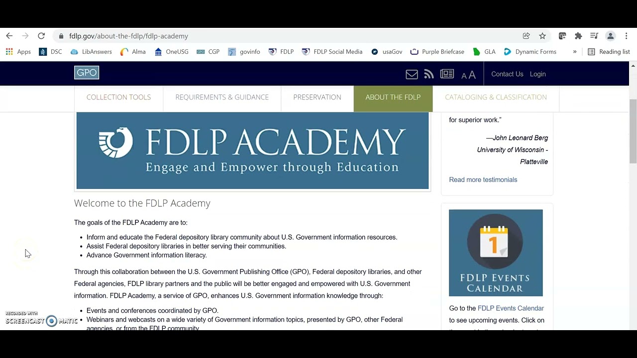 Gov Docs FDLP - YouTube