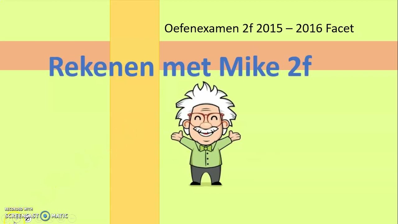 Oefen examen rekenen 2f Facet 2015-2016 deel 1/5 - YouTube