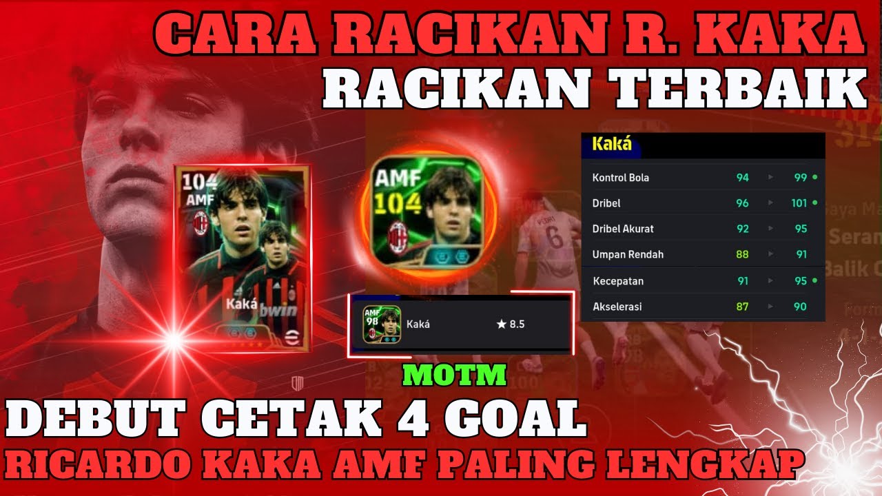 K.RICARDO KAKA VERSI PRIME AC MILAN !! BARU MAIN LANGSUNG CETAK 4 GOAL ...