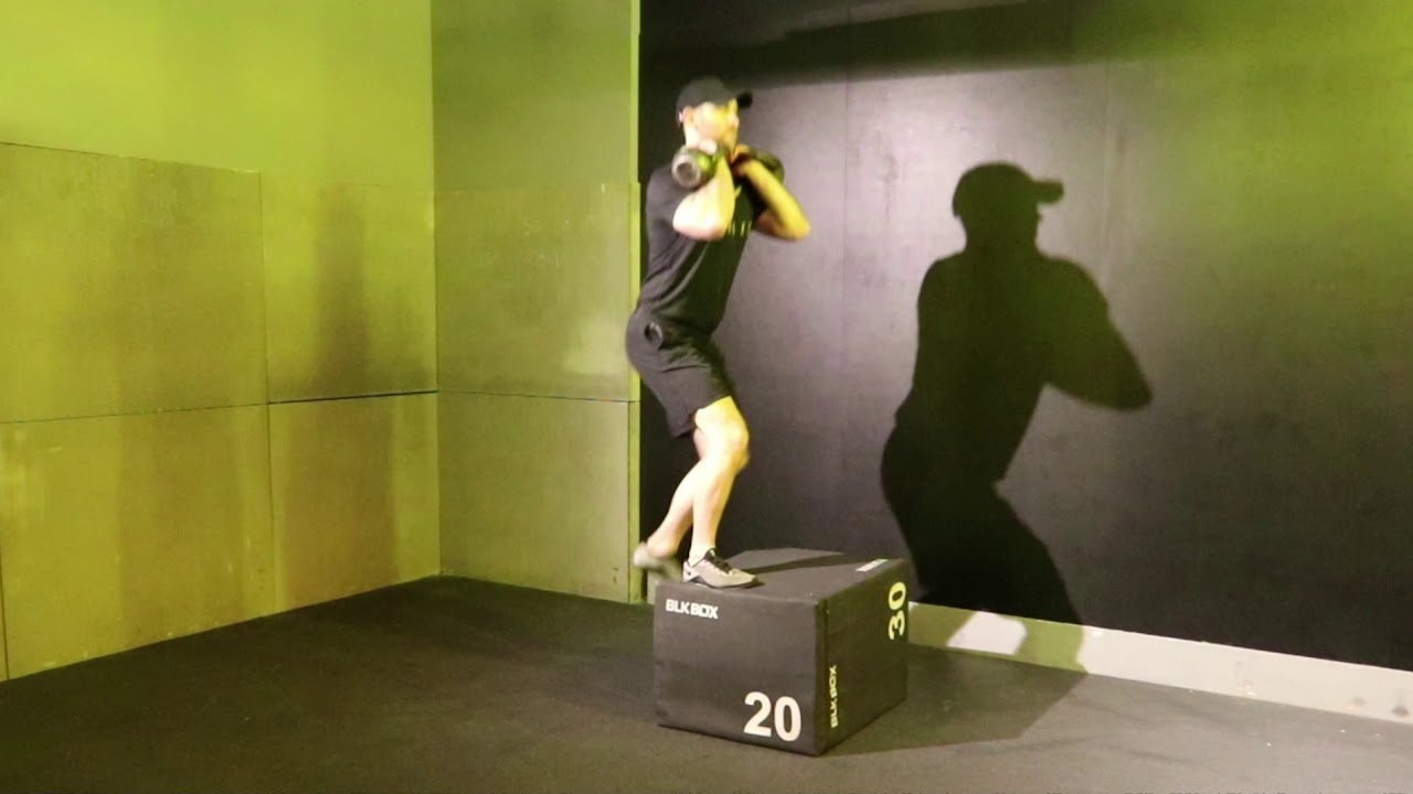 Kettlebell Front Rack Box Step Ups - YouTube
