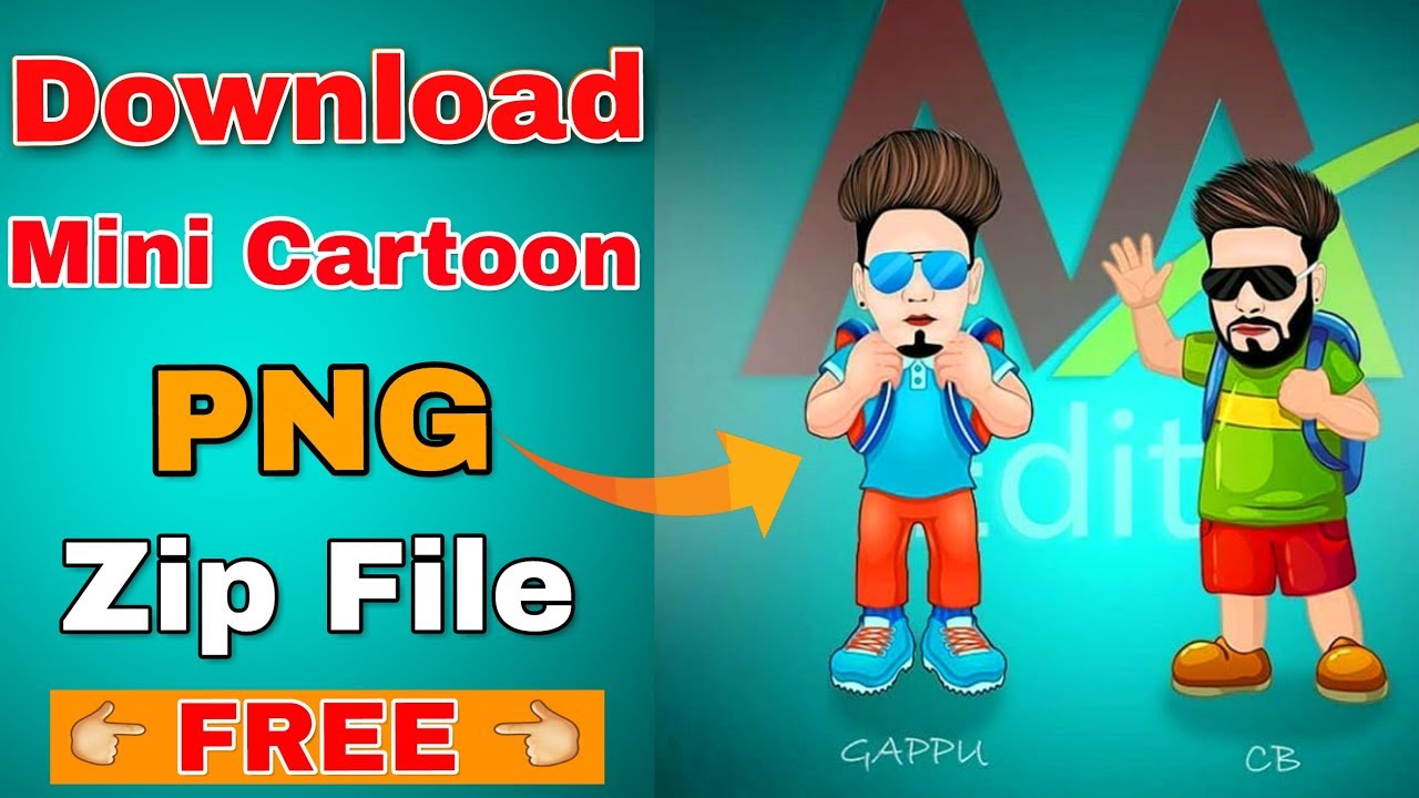 Mini Vector Cartoon Png Zip File Download || Best Cartoon Png Download ...