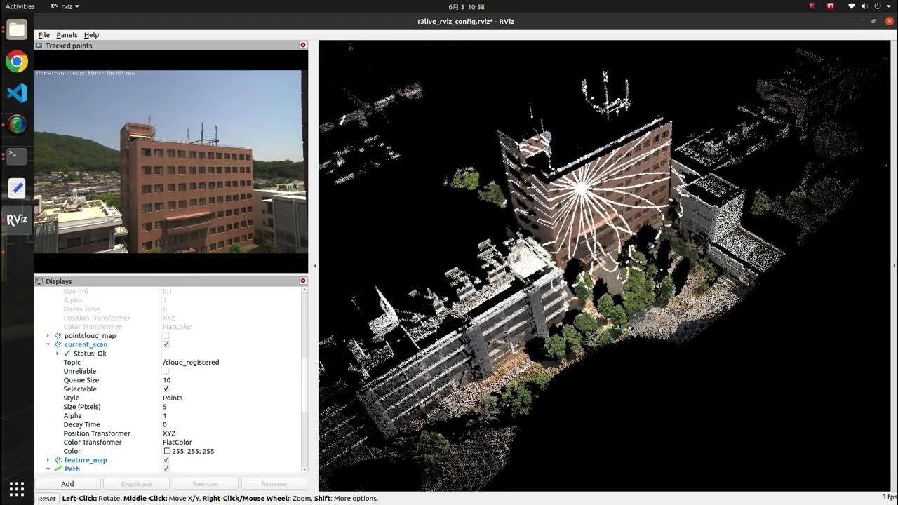 Try livox mid70 with r3live offline - YouTube