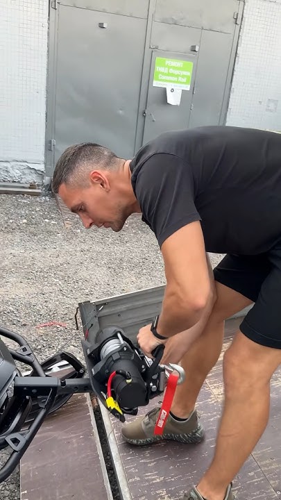 Лебедка BRP ski-doo (can-am) на снегоход. - YouTube