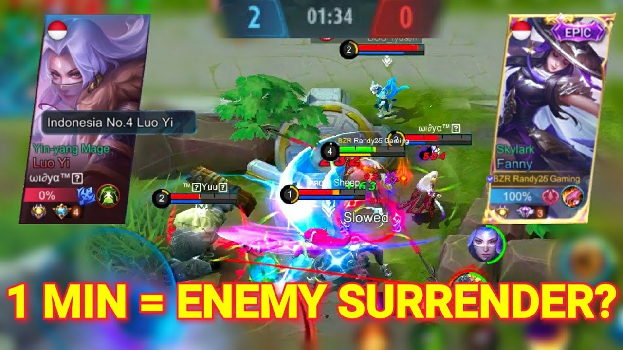 Randy25 Meet Top Global In Ranked?! ENEMY SURRENDER IN 1 MINUTE ...