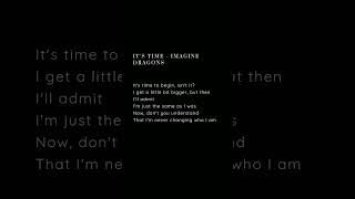 Imagine Dragons Its Time Lyrics