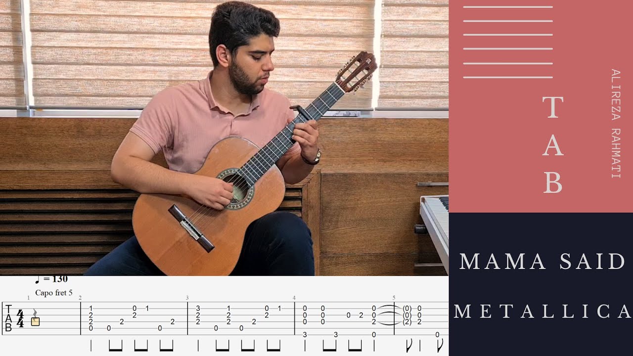 Metallica - (Mama Said) -How To play Fingerstyle guitar cover by ...