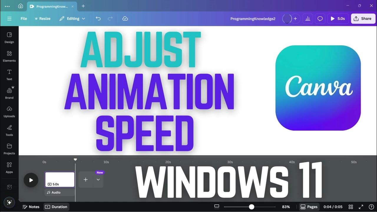 How to Adjust Animation Speed in Canva |Slow Down or Speed Up Any Element's Animation in Canva ...