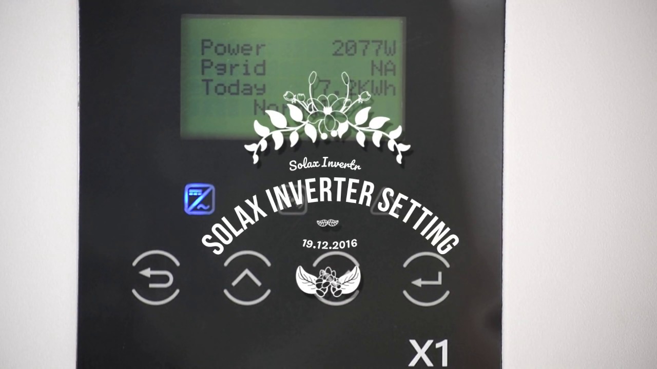 Solax Inverter setting check - YouTube