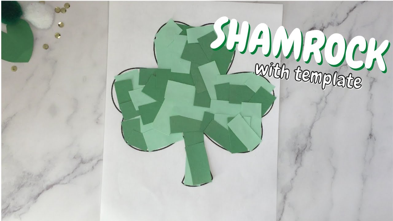 Scrap Paper Shamrock (Free Template) - YouTube