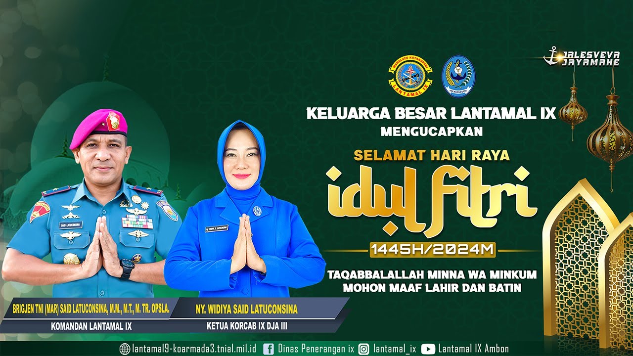 OPEN HOUSE IDUL FITRI 1445 H DANLANTAMAL IX AMBON - YouTube
