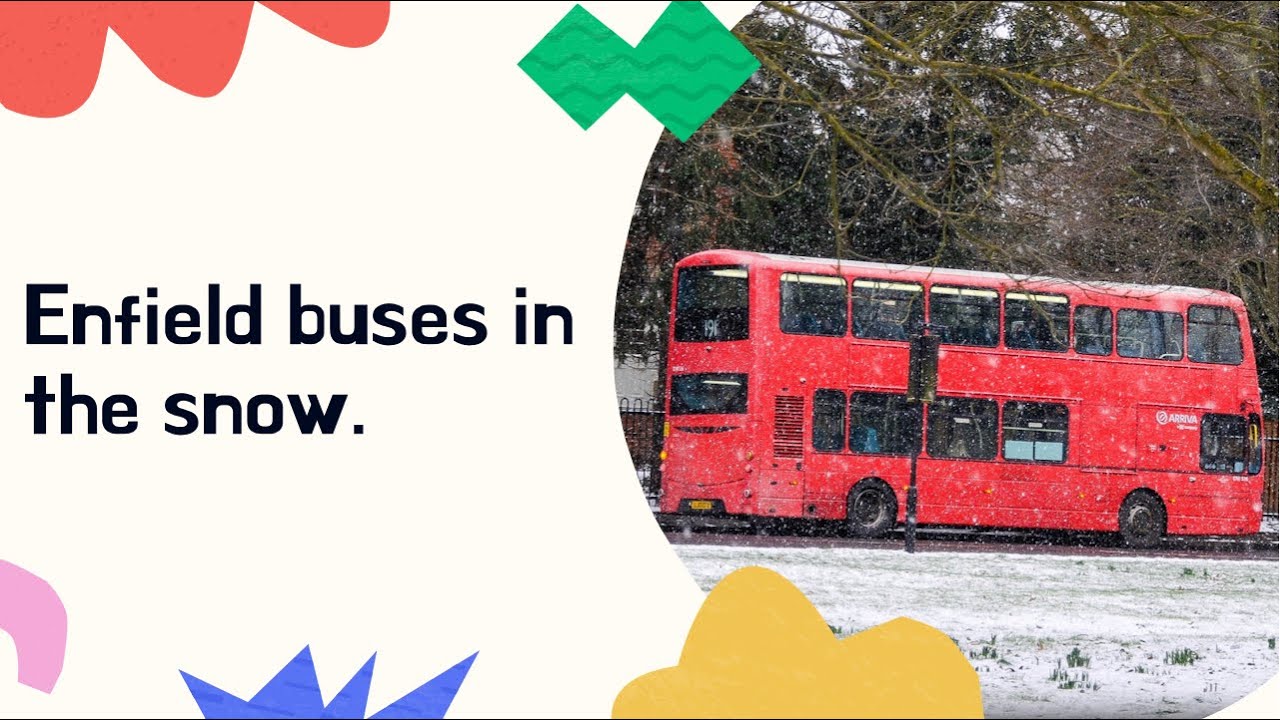 Enfield buses in the snow. 9th February 2021. - YouTube