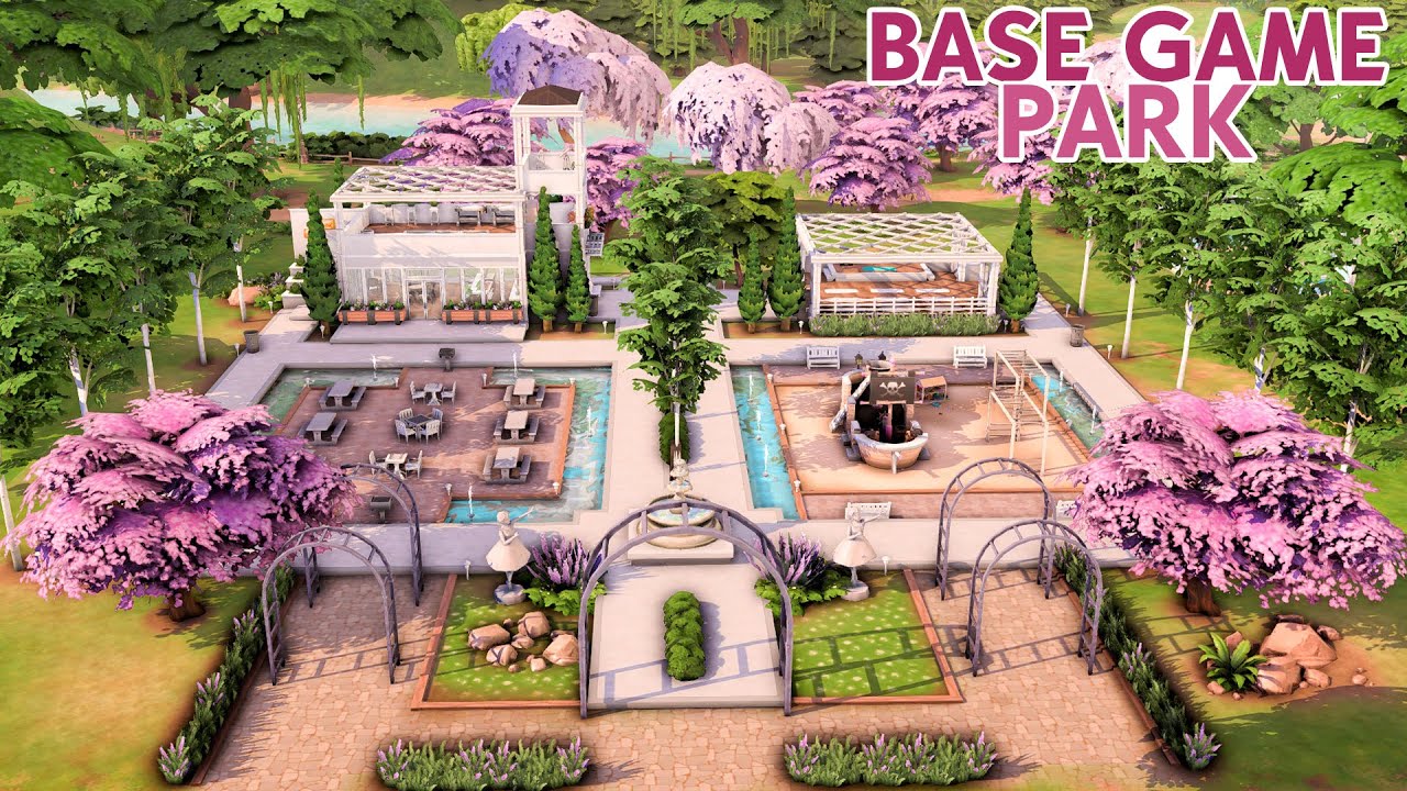 Magnolia Blossom Park // BASE GAME ONLY 🌸 | NO CC | The Sims 4 Speed ...