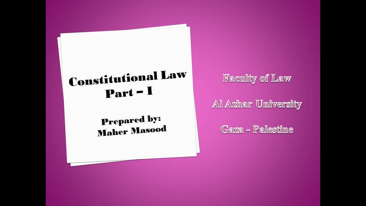 Constitutional Law - Lecture 1: Syllabus - YouTube